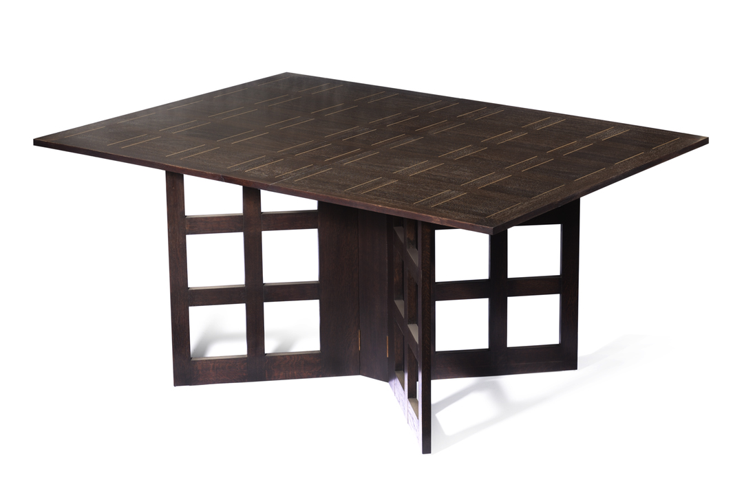 Kensington fold away table in fumed oak – Martin Grierson
